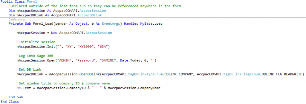 The Basics of Connecting to Sage 300 Using the API