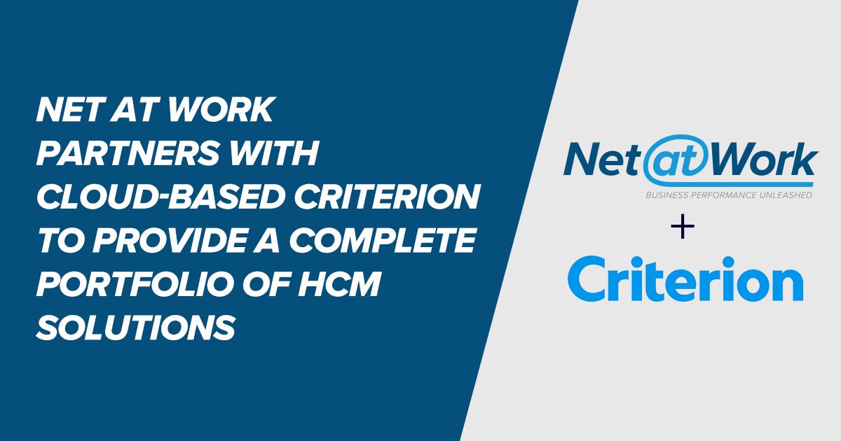 Net at Work Partners with Criterion to Provide Cloud-Based HCM Solutions
