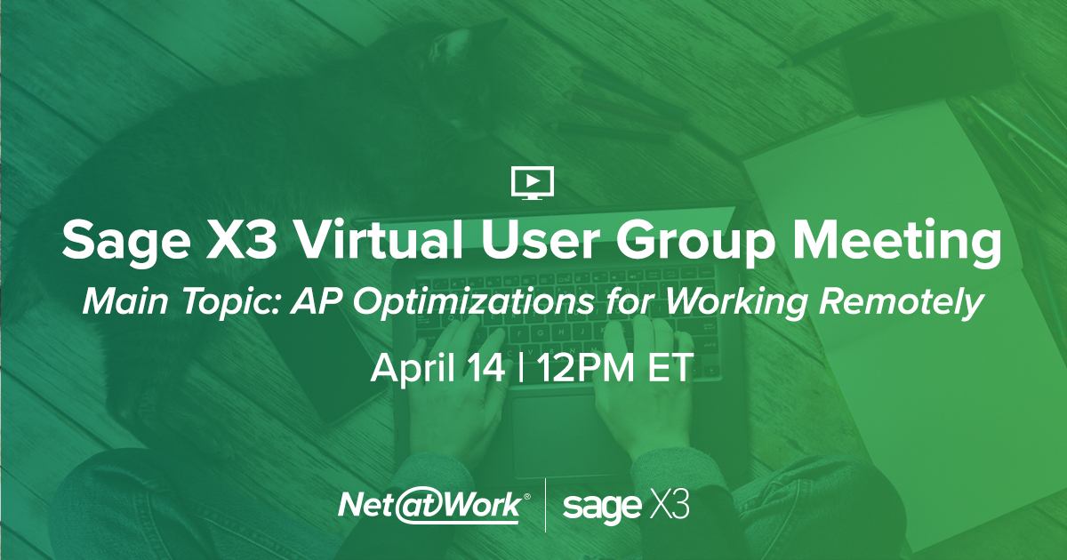 Sage X3 Virtual User Group Meeting