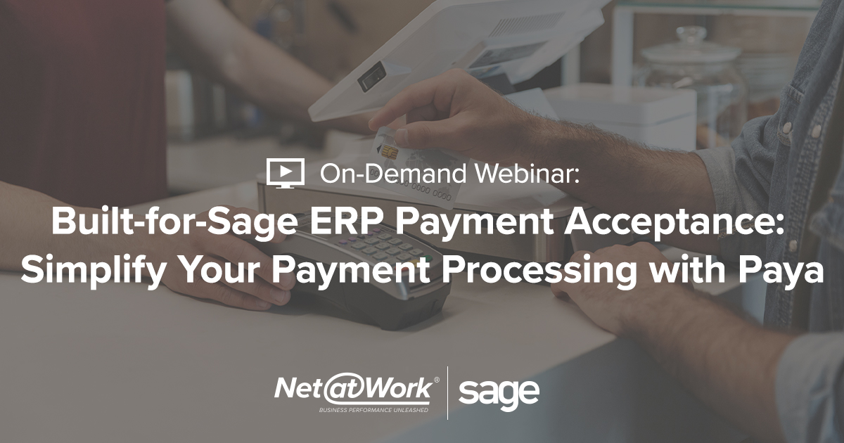 Built-for-Sage ERP Payment Acceptance: Simplify Your Payment Processing with Paya