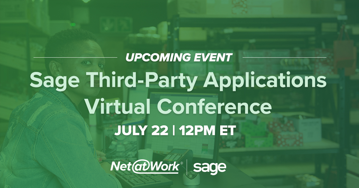 Sage Third-Party Applications Virtual Conference - Net at Work