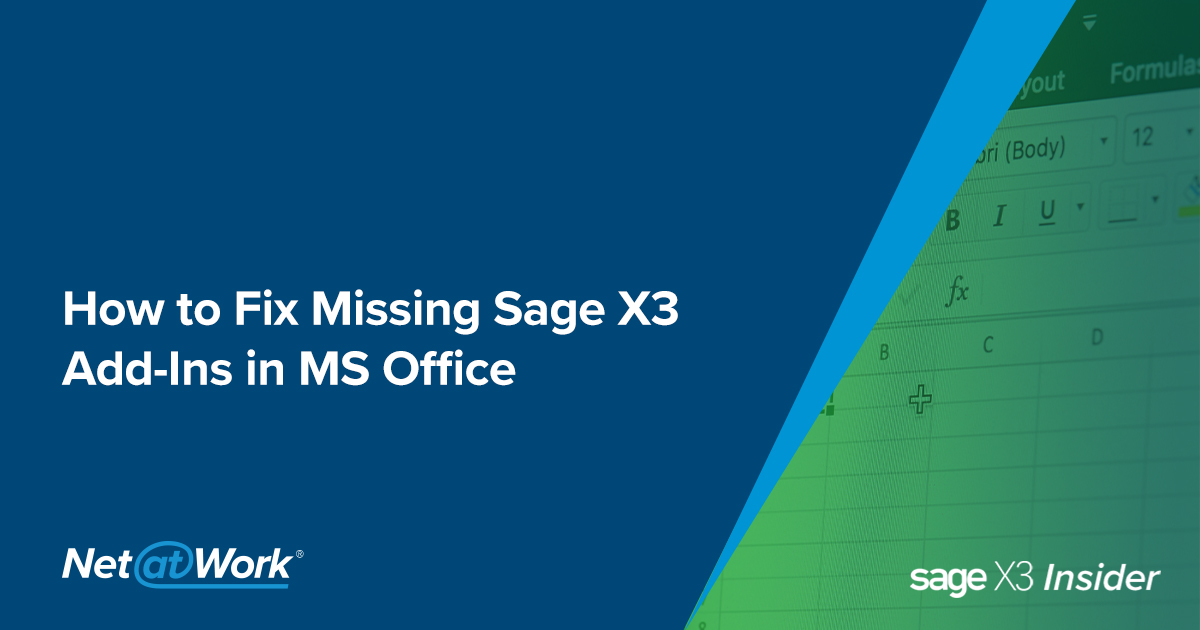 Sage X3 Tips: How to Install and Manage Sage X3 Add-Ins in MS Office
