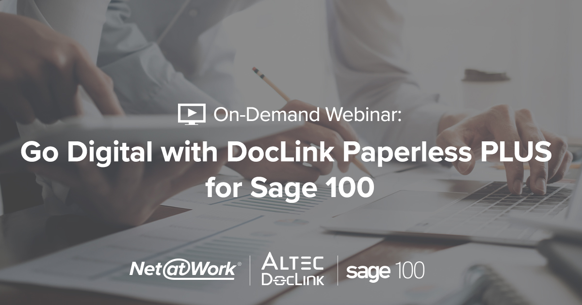 Go Digital with DocLink Paperless PLUS for Sage 100