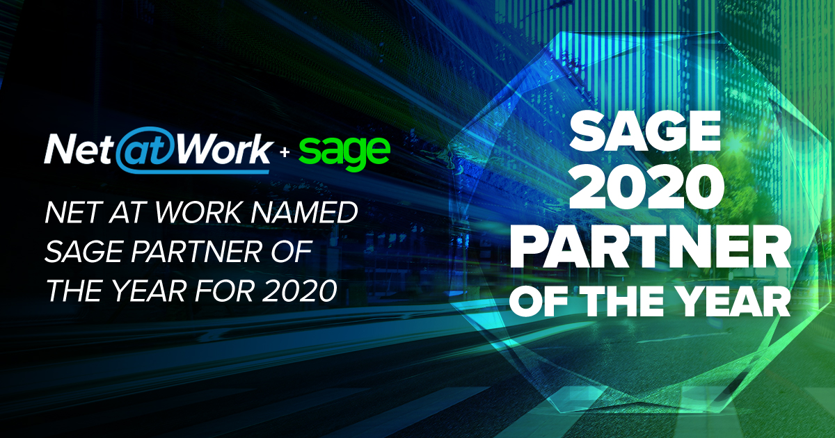 Top Sage Partner: Net at Work Named Sage Partner of the Year for 2020