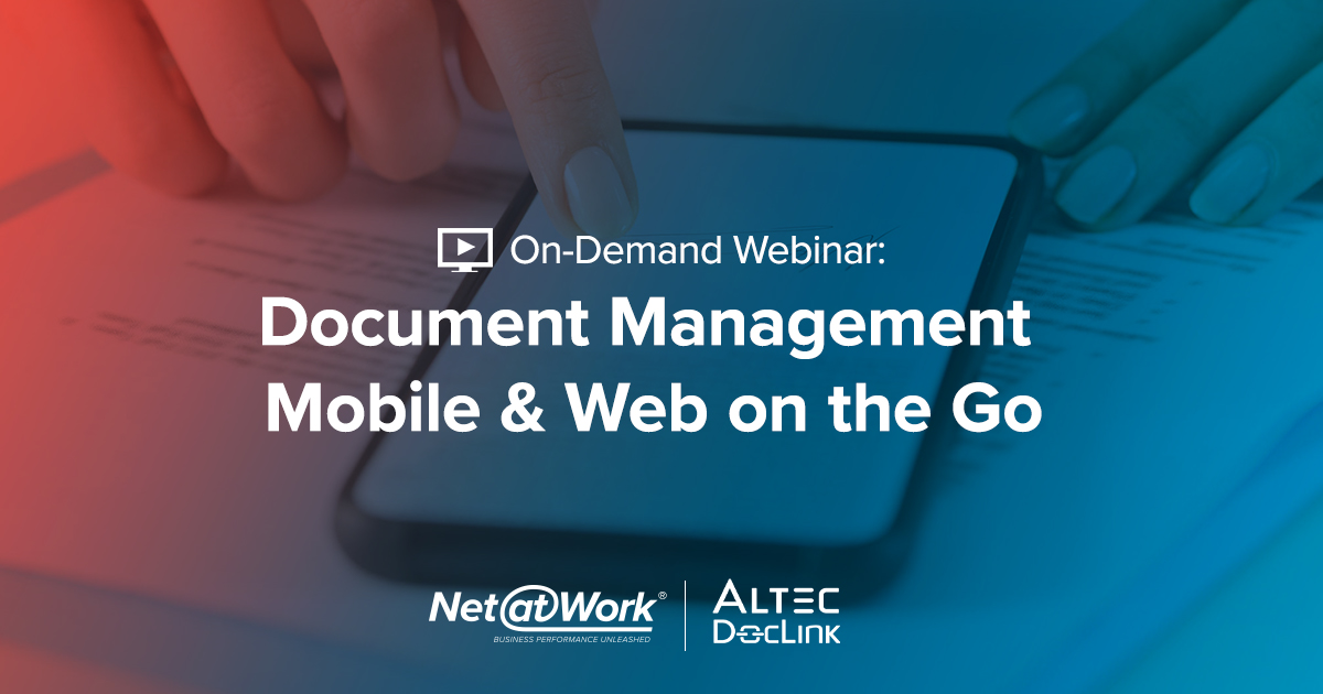 Mobile & Web on the Go: Connecting People, Processes and Data