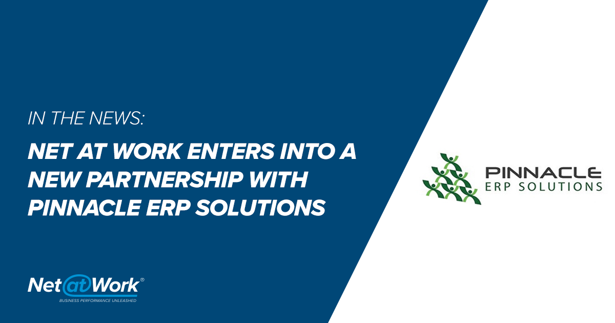 Net at Work Enters into a New Partnership with Pinnacle ERP Solutions