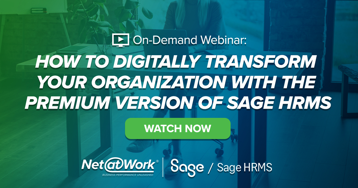 How to Digitally Transform Your Organization with the Premium Version of Sage HRMS
