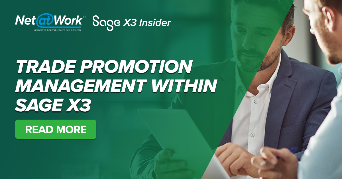 Sage X3 Tips: Trade Promotion Management Within Sage X3