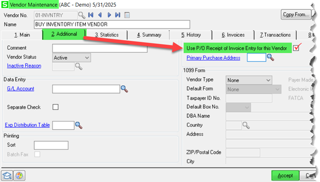 Sage 100 Accounts Payable (A/P) Tip: Use P/O Receipt of Invoice Entry ...