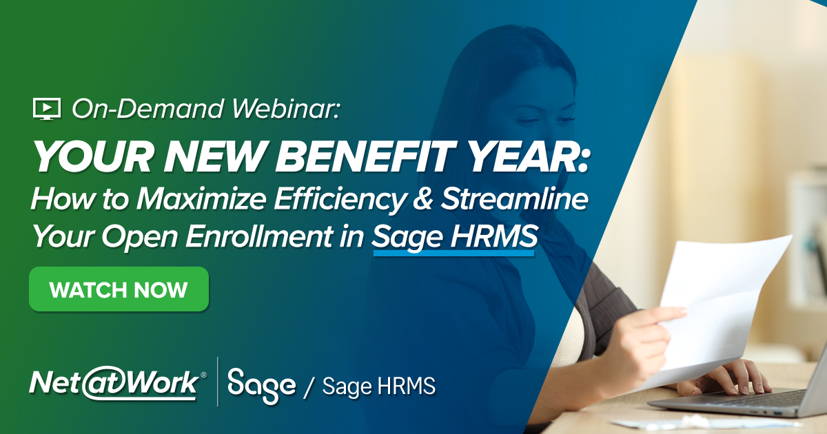 Sage HRMS Tips: How to Maximize Efficiency & Streamline Your Open Enrollment in Sage HRMS