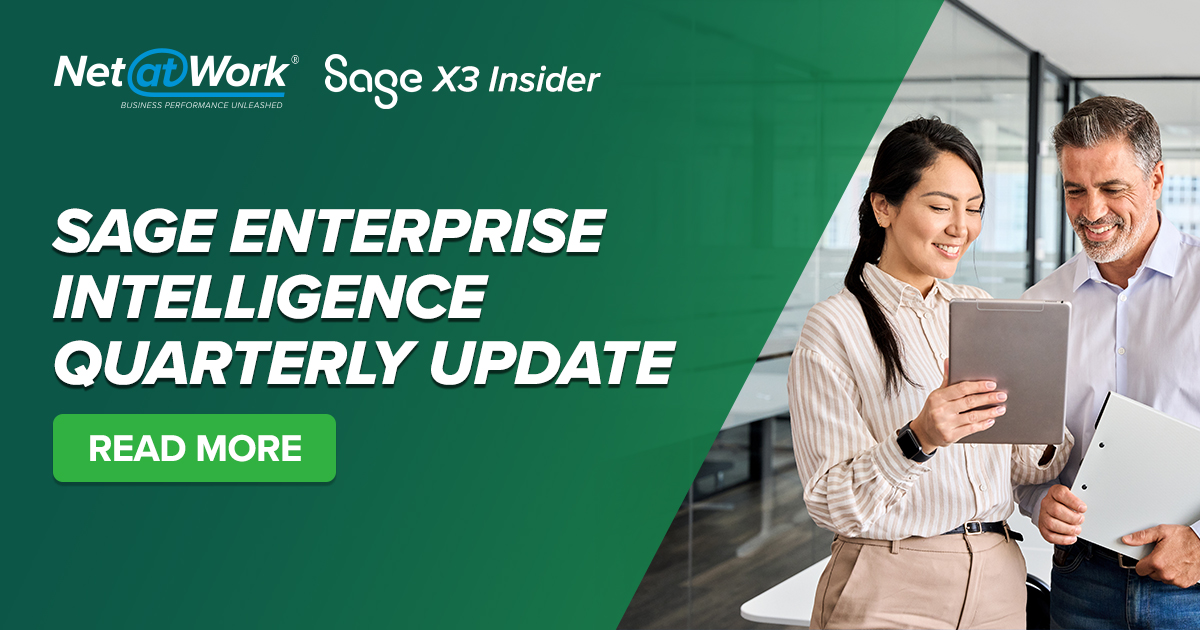Sage Enterprise Intelligence Quarterly Update - Sage X3 Insider