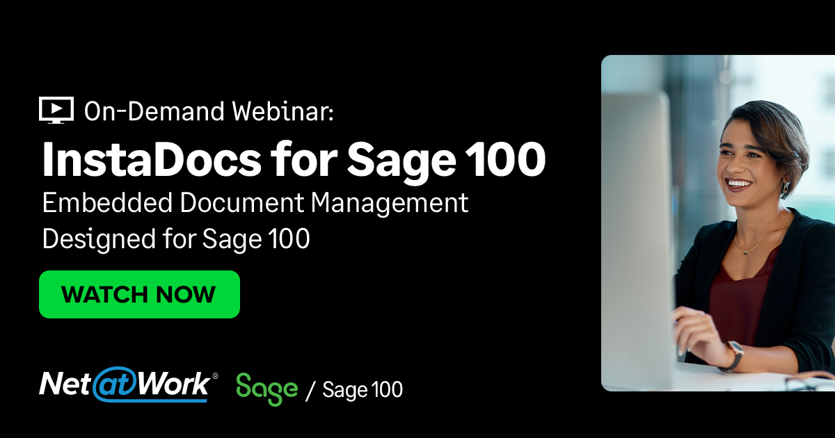 InstaDocs for Sage 100 ERP – Embedded Document Management Designed for ...