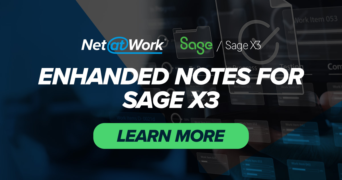 Sage X3 - Enhanced Notes - Sage X3 Add-Ons