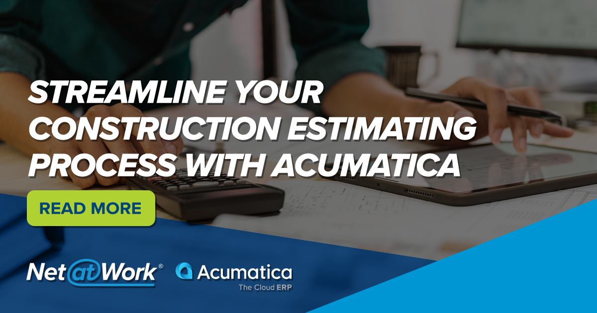Acumatica Construction Edition - Streamline Your Construction Estimating Process